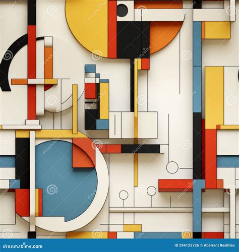 Abstract Art With Geometric Shapes And Colors Stock Illustration