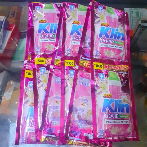 Jual Soklin Cair Soklin Liquid 20ml 1 Renceng Isi 12 Sachet 500