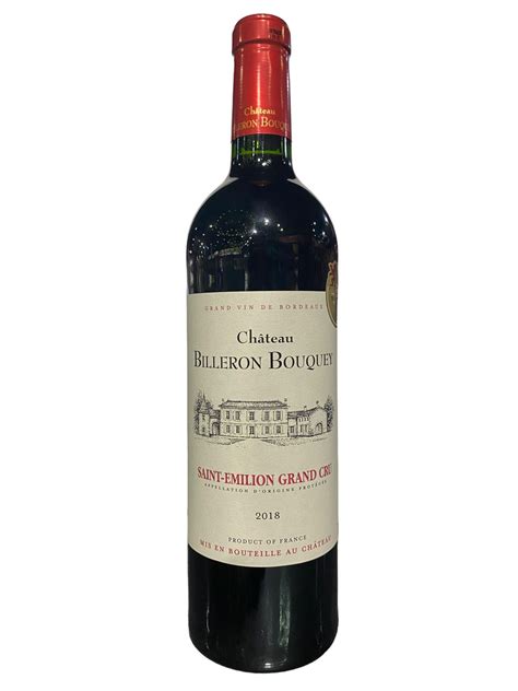 Chateau Billeron Bouquey Saint Emillion Grand Cru 750m Liquor Shed