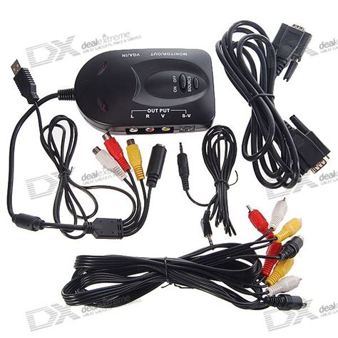 CVBS Composite S Video To VGA Converter Box NTSC Wholesale CVBS Composite S Video To VGA