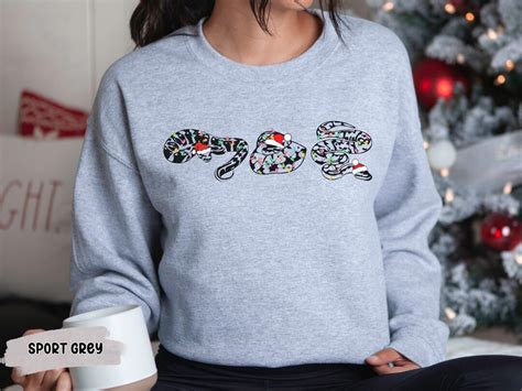 Ball Python Christmas Sweatshirt For Ball Python Lover T Funny Snake