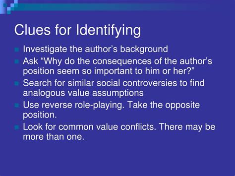 Ppt What Are The Value Conflicts And Assumptions Powerpoint Presentation Id3484552