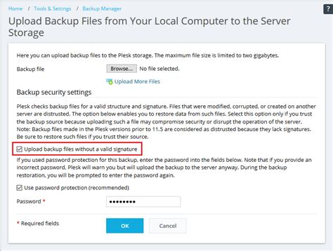 How To Restore A Plesk Tar Zip Backup File On Another Plesk Server Plesk