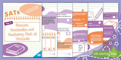Year SATs Grammar Punctuation And Vocabulary Week Of Workouts