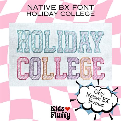 Native Bx Font Holiday College Native Bx Only For Embrilliance Program Embroidery Mylar