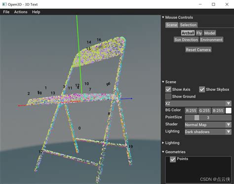 Open3d 可视化9 ——添加文字标签open3d 显示文字 Csdn博客