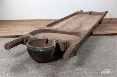 Very Rare Indian Massage Table With Bowl