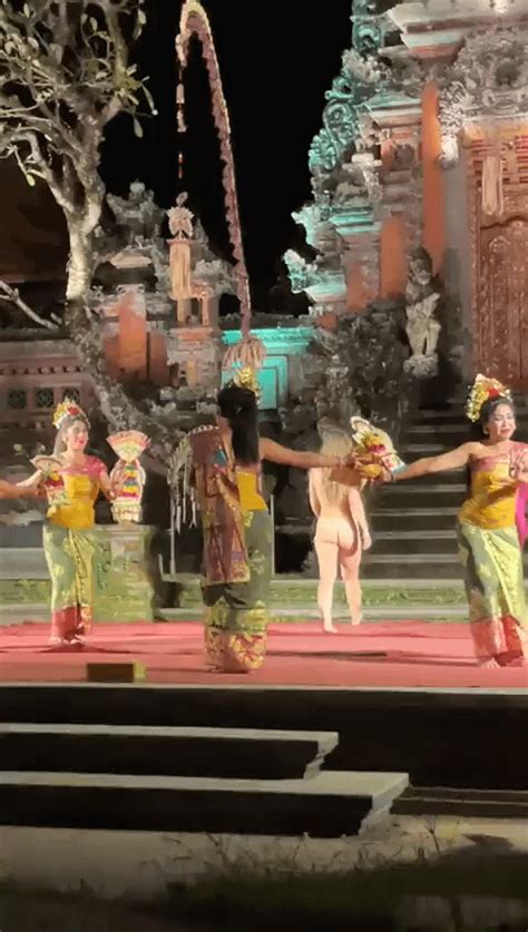 German Woman Parades Herself Naked At Balinese Dance Performance At