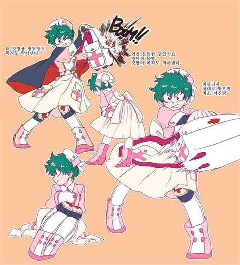 Au Deku Nurse Izuku Midoriya Personagens De Anime Anime