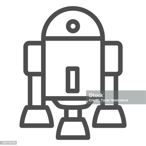 Android機器人線圖示機器人化概念android符號圖形標誌在白色背景機器人剪影圖示在輪廓風格為移動概念和網頁設計向量圖形向量圖形及更多