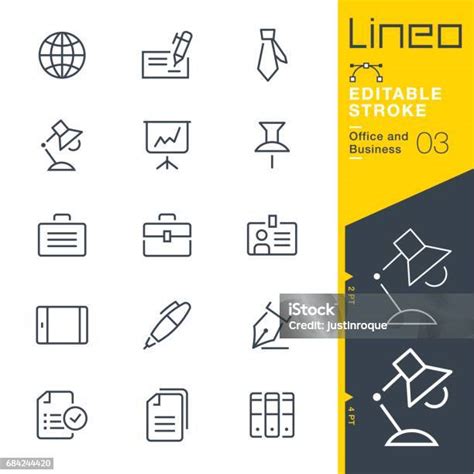 Lineo 편집 가능한 뇌졸중사무실 및 사업 개요 아이콘 아이콘에 대한 스톡 벡터 아트 및 기타 이미지 아이콘 서류 가방