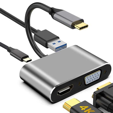 In Type C To Dual Hdtv Adapter K Hz Usb Hub Multiport Adapter Converter Usb C Hub