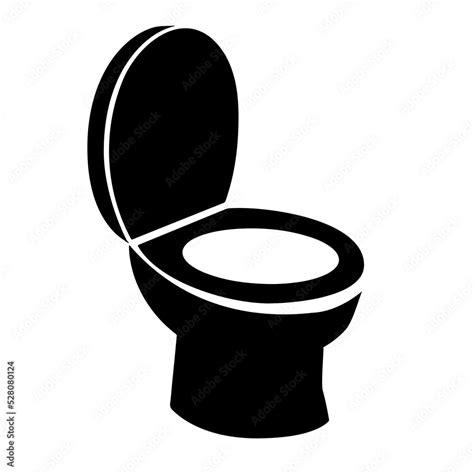 Vector Silhouette Toilet Bowl Stock Vector Adobe Stock