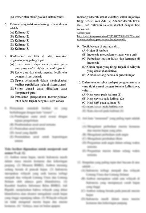 Solution Tes Potensi Skolastik Pemahaman Dan Pengetahuan Umum Utbk