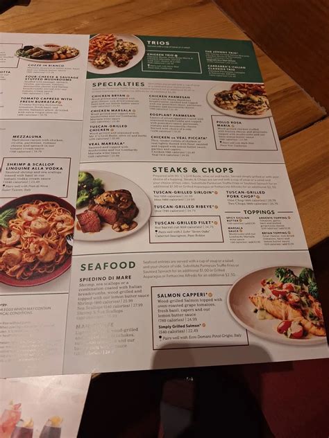 Carrabbas Italian Grill Menu Updated October 2025