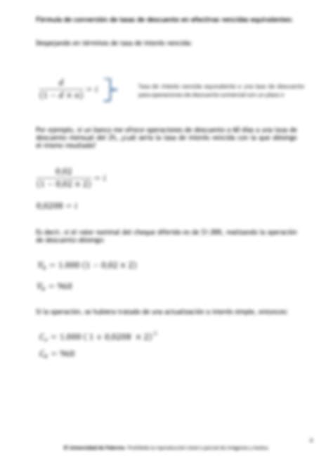 SOLUTION F Rmulas De Equivalencia De Tasas De Descuento Proporcional
