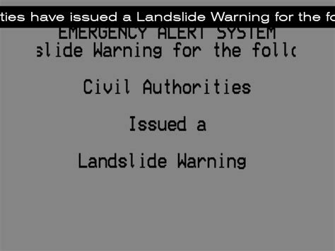 Landslide Warning Emergency Alert System Wiki Fandom