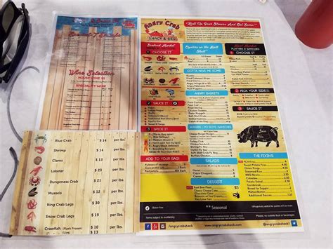 Menu At Angry Crab Shack And Bbq Tucson
