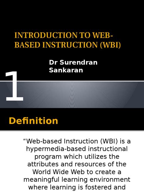 1sgrm3113 Web Based Instruction 1i Pptx Educational Technology