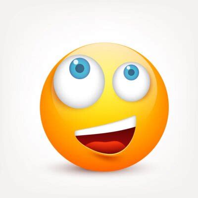 Obraz Emoticons Emoji Vector Collection Cartoon Yellow Face With Na