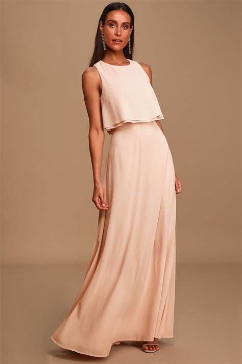 Lovely Blush Maxi Dress Sleeveless Maxi Split Back Maxi Lulus