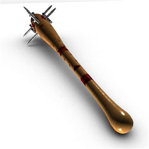 Baseball Bat With Screws D Model Max Obj Fbx Stl Free D