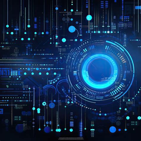 Premium Photo Futuristic Data Visualization Technology Driven Blue
