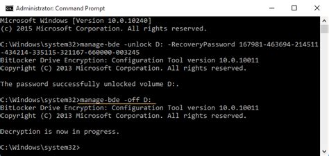 How To Decrypt Bitlocker Encrypted Drive From Command Line In Windows 10