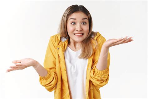 Free Photo Yikes Sorry Not Knew Awkward Cheerful Blond Asian Woman