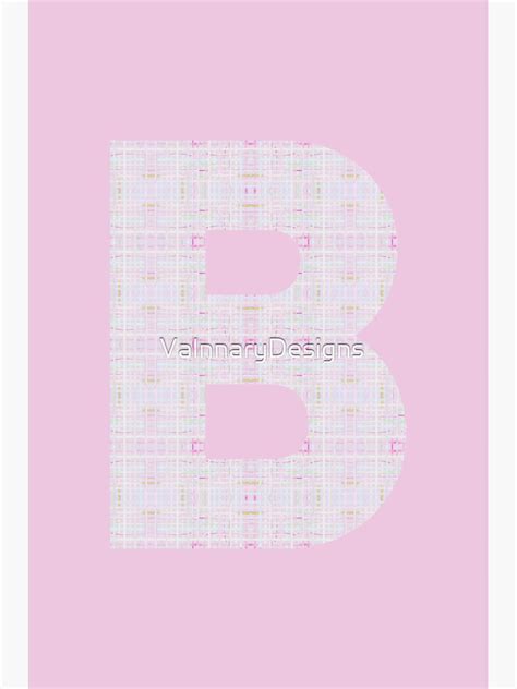 Pink Letter B With Beautiful Stripes Of Pastel Colors Like Green And Light Blue Inspired By A