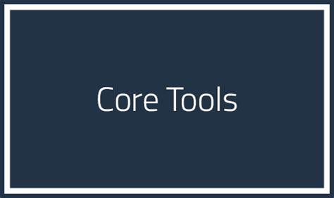 Core Tools Columbia South Carolina Manufacturing Extension Partnership