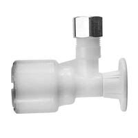 Po5 3 Xf Flowtite® Pushon Angle Stop With Escutcheon 1 2x3 8 Push X Od Compression White