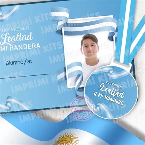 Kit Imprimible Medallas Y Diplomas Promesa Jura A La Bandera En Venta