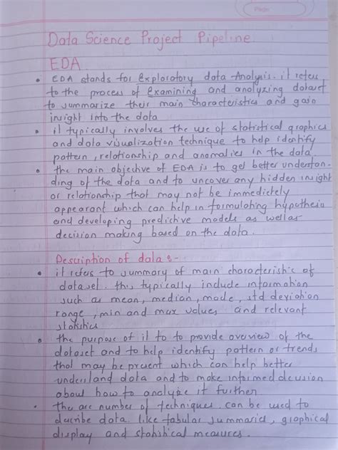 Datascience Pipeline Handwritten Notes Pdf