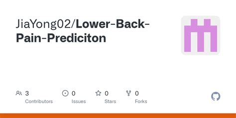 Lower Back Pain Prediciton Prediction Model Ipynb At Main JiaYong02