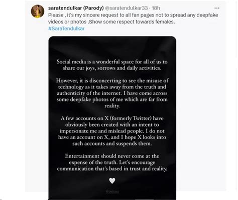 It Is Disconcerting Sara Tendulkar Hits Out Against Her Deepfake