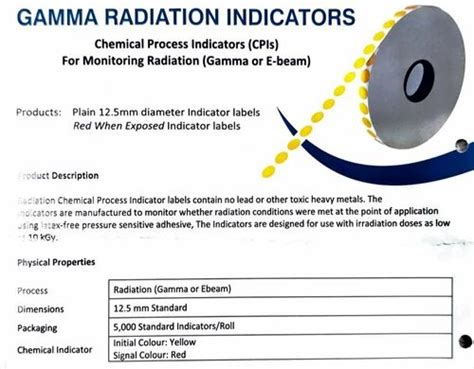 Paper Gamma Radiation Indicator Label At ₹ 4500 Pack In Thane Id