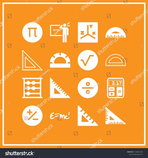 Math Icon Math Vector Set Stock Vector Royalty Free Shutterstock