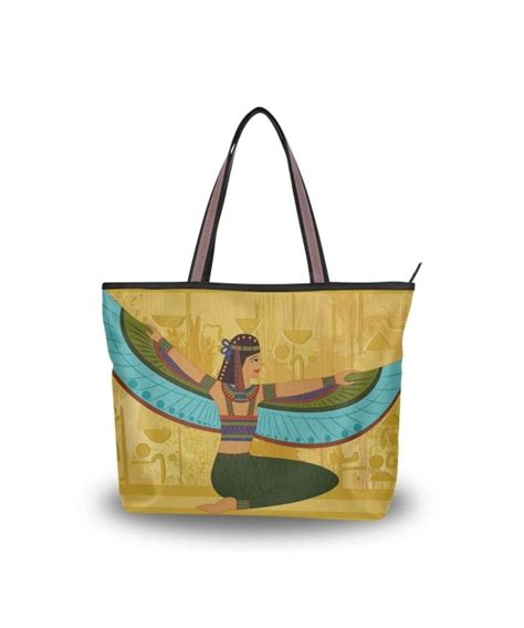 Women Large Tote Top Handle Shoulder Bags Antique Egyptian And