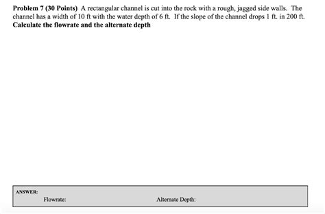 Solved Problem Points A Rectangular Channel Is Cut Chegg Com