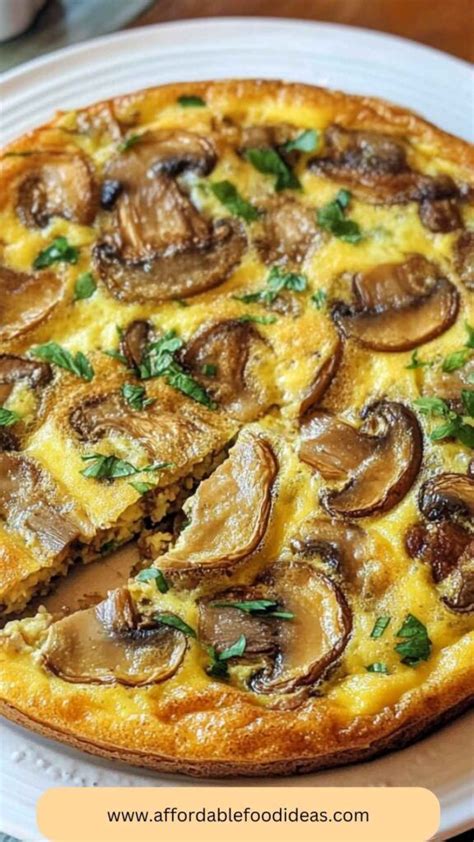 Mushroom Frittata Recipe Affordable Food Ideas