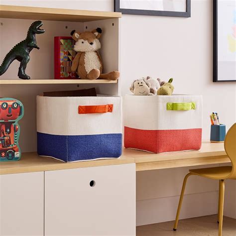 Canvas Colorblock Baskets West Elm