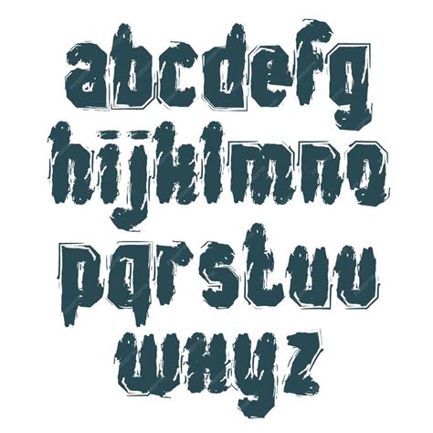 Premium Vector Monochrome Handwritten Lowercase Letters Vector