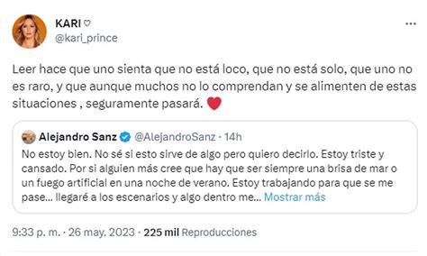 Karina La Princesita Le Respondió A Alejandro Sanz Tras El Preocupante