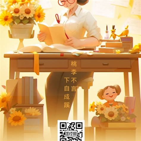 教师节海报在线编辑 教师节祝福竖版海报 图司机