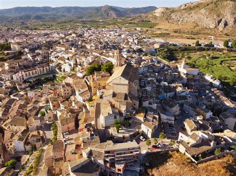 Aerial View Of The Town Cehegin With Beautiful Historic Buildings In