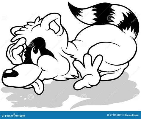 Dead Raccoon Clipart Image