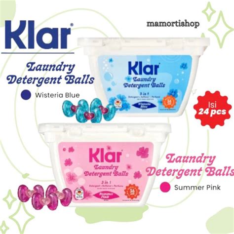Jual KLAR Laundry Detergent Ball 3 In 1 Box In Summer Pink 24pcs