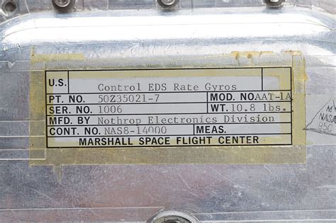 Apollo Emergency Detection System Rate Gyroscope Package RR Auction
