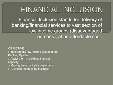 Inclusion Plus Financial Inclusion 101 | PPT